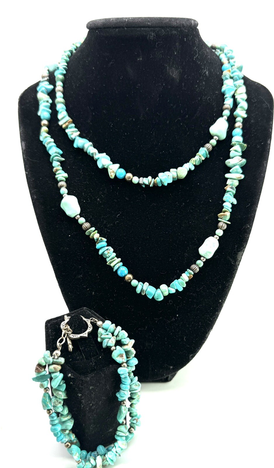 Carolyn Pollack Relios 925 Sterling Southwest Turquoise 36" Necklace ...