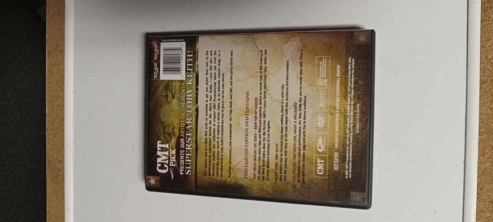CMT Pick: Toby Keith (DVD 2005, Full Frame) fast free ship clean pre ...