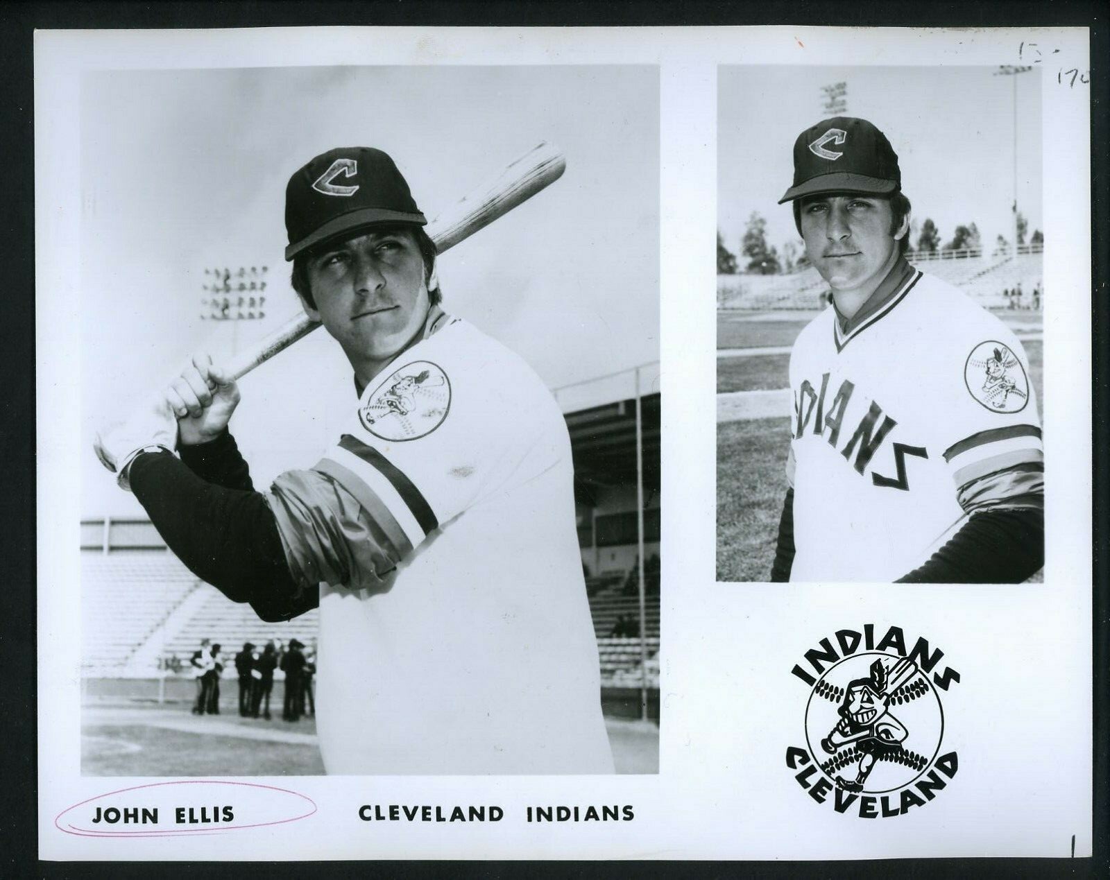 John Ellis Cleveland Indians team issued 1974 Type 1 Press Photo | eBay