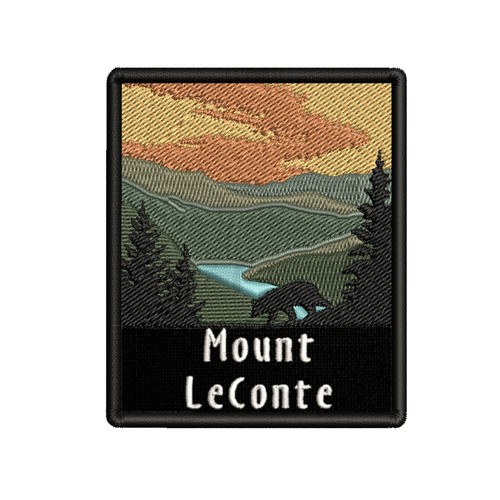 Mount LeConte Patch Embroidered Iron-On Applique Nature Badge Hiking ...