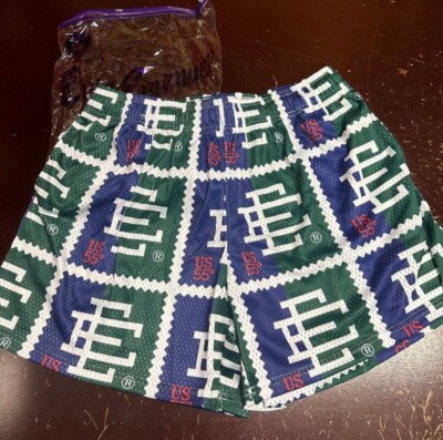 Eric Emanuel Mens Multicolor Logo Elastic Waist Pockets Mesh Shorts ...