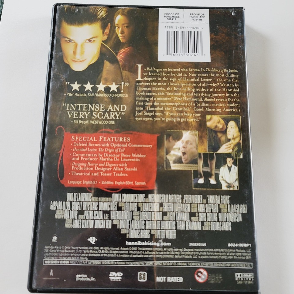 Hannibal Rising DVD Widescreen Edition 796019802413 | eBay