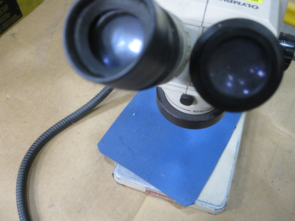 OLYMPUS SZ4045 SZ40 SZ-ST Microscope with FOSTEC Ace 20500 2 Light ...