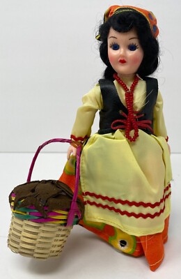 Vintage Carlson Doll Ethnic Italian Girl and Basket w/ Leg Tag 8-52 | eBay