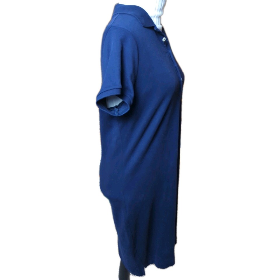 Ralph Lauren Polo Sport Dress Womens Size L Blue Collared Cotton Logo ...