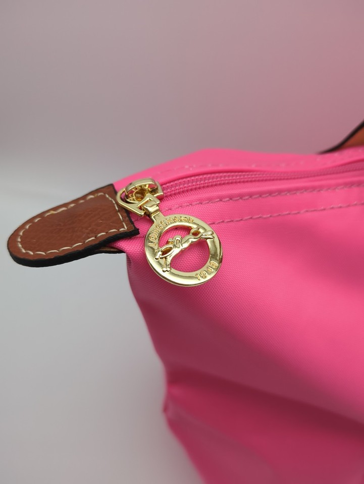 NWT LONGCHAMP Le Pliage Original Fuchsia Pink Tote Shoulder Bag L Size ...