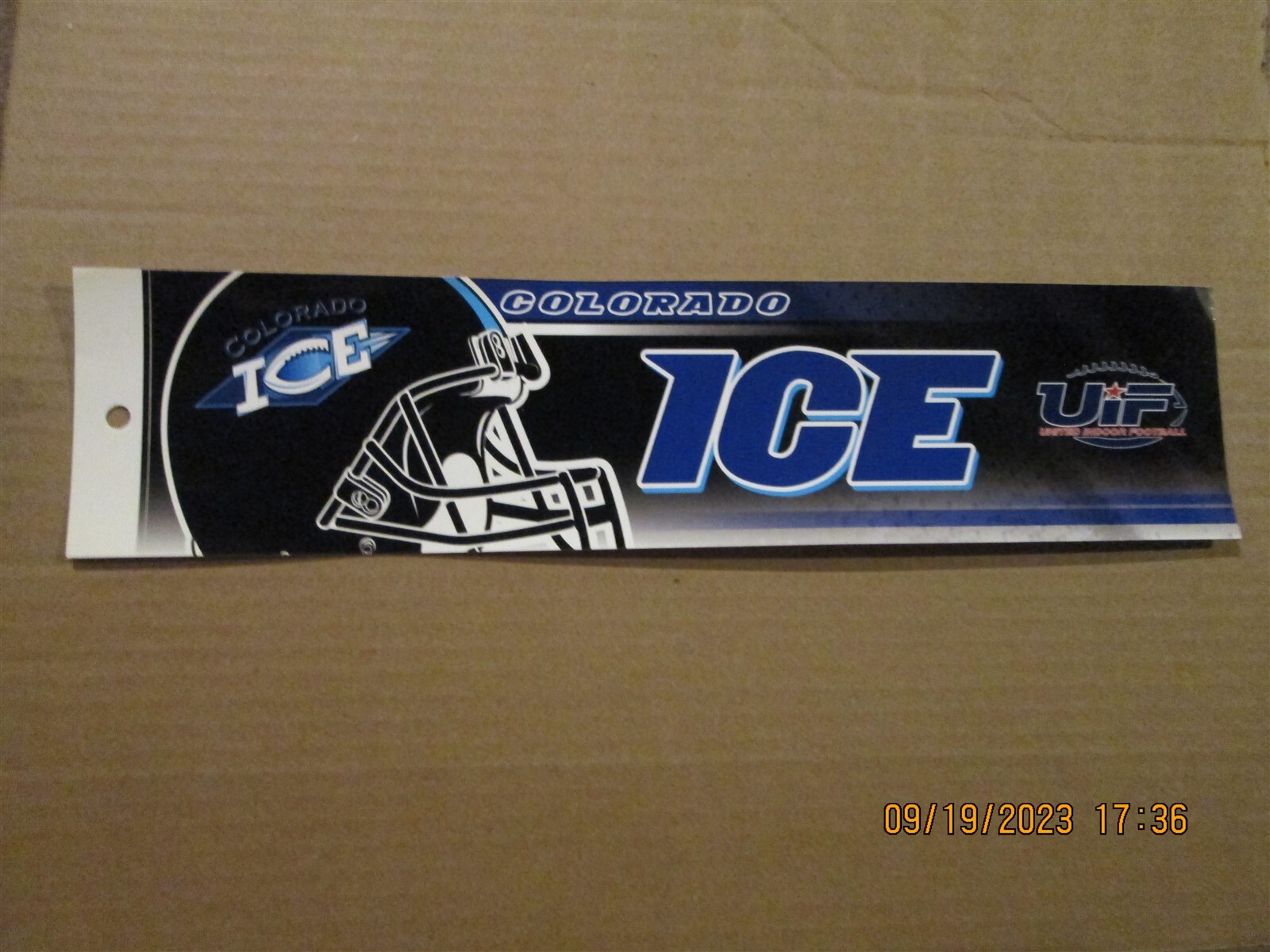 UIF Colorado Ice Vintage Defunct Circa 2007 Team Logo Football Bumper ...