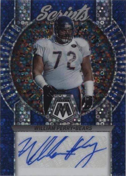 2023 Panini Mosaic - Scripts William Perry #S9 No Huddle Blue Prizm (AU ...