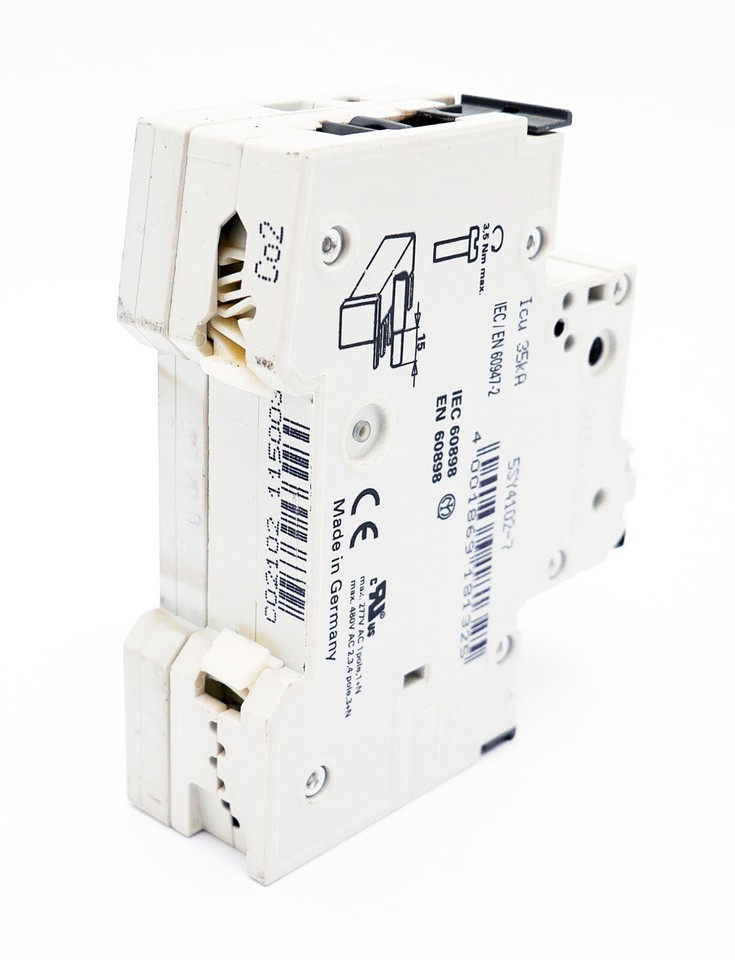 Siemens Circuit Breaker 5SY4102-7 MCB C2 + 5ST3010 AS 230/400V -used ...