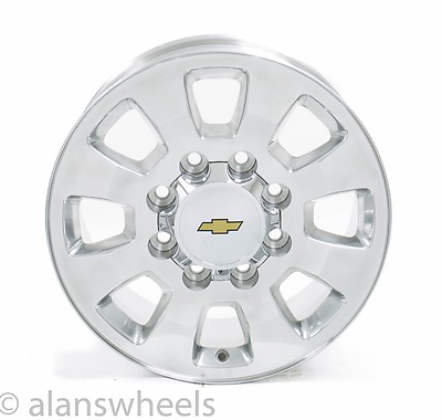 NEW Chevy Silverado HD 2500 3500 8 Lug 8x6.5” 18" Polished Wheels Rims ...