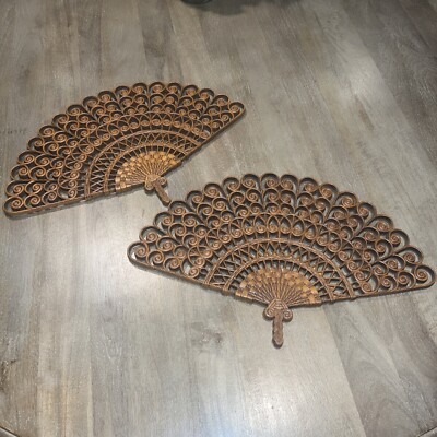 Pair Burwood 21in, EUC Gorgeous MCM Plastic, Made In USA Wall Fans! MCM ...