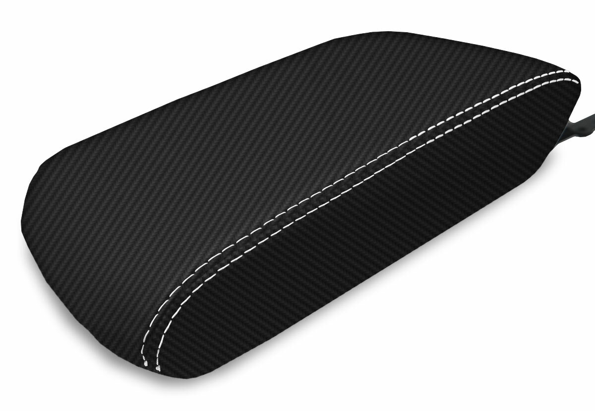 Console Lid Armrest Cover Carbon Fiber for Toyota 4Runner 10-19 White ...