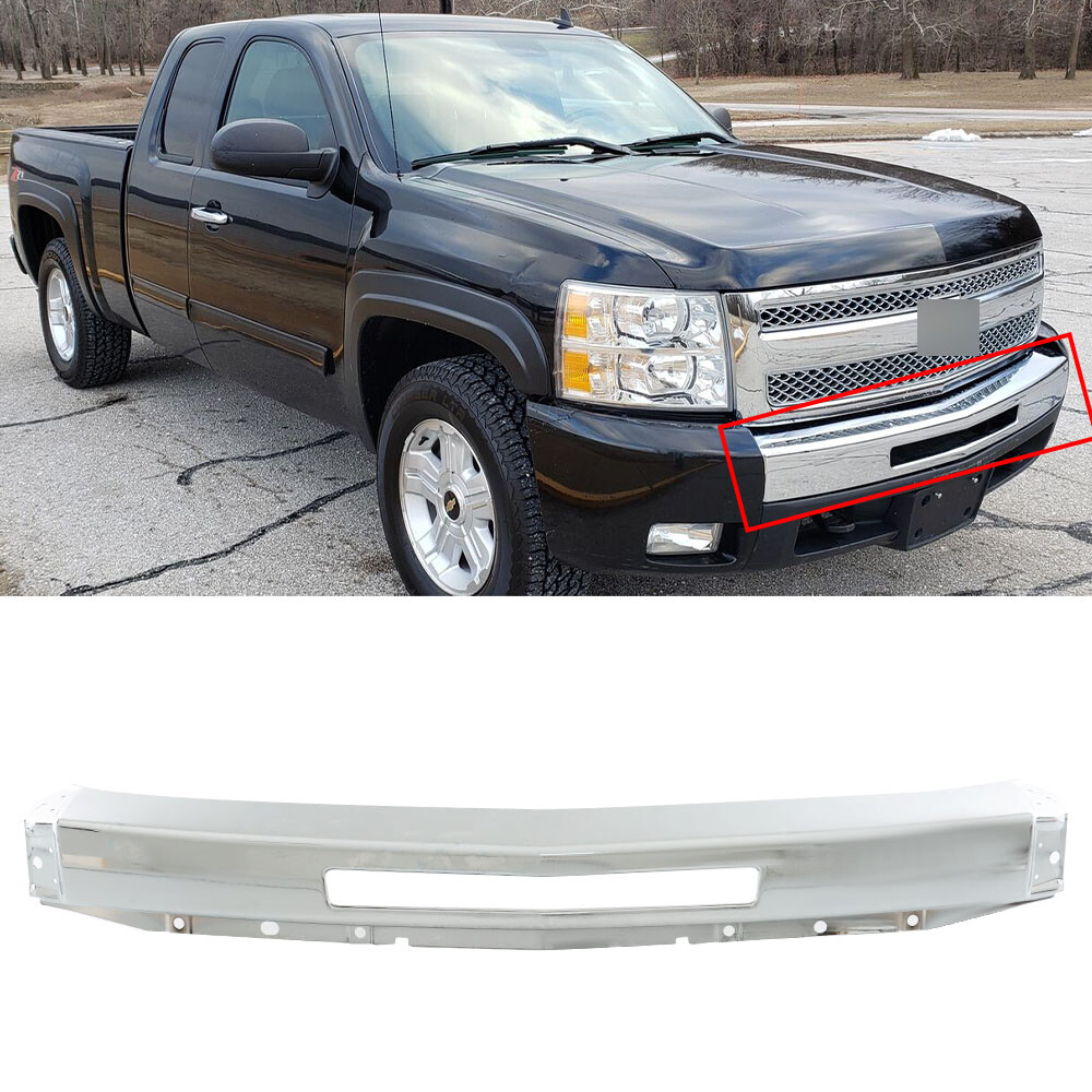 NEW For 2007-2013 Chevy Silverado 1500 Steel Front Bumper Impact Face ...