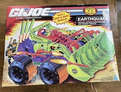 GI Joe EARTHQUAKE 1991 Hasbro Action Figure Vehicle NIB Cobra Command ...