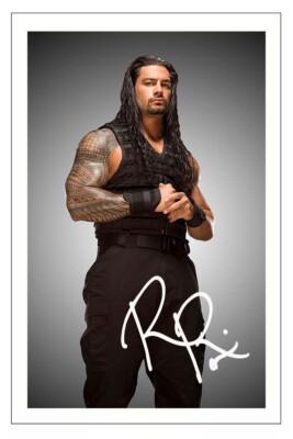 ROMAN REIGNS Signed Autograph 6X4 PHOTO Fan Gift Signature Print WWE ...