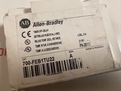 Allen Bradley 700-FEB1TU22 25117 Timer Off-Delay , Free Shipping!!! | eBay