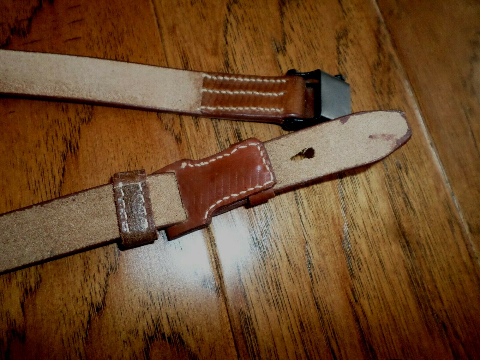 GERMAN MILITARY WWII REPRODUCTION MAUSER K98 98K LEATHER RIFLE SLING ...