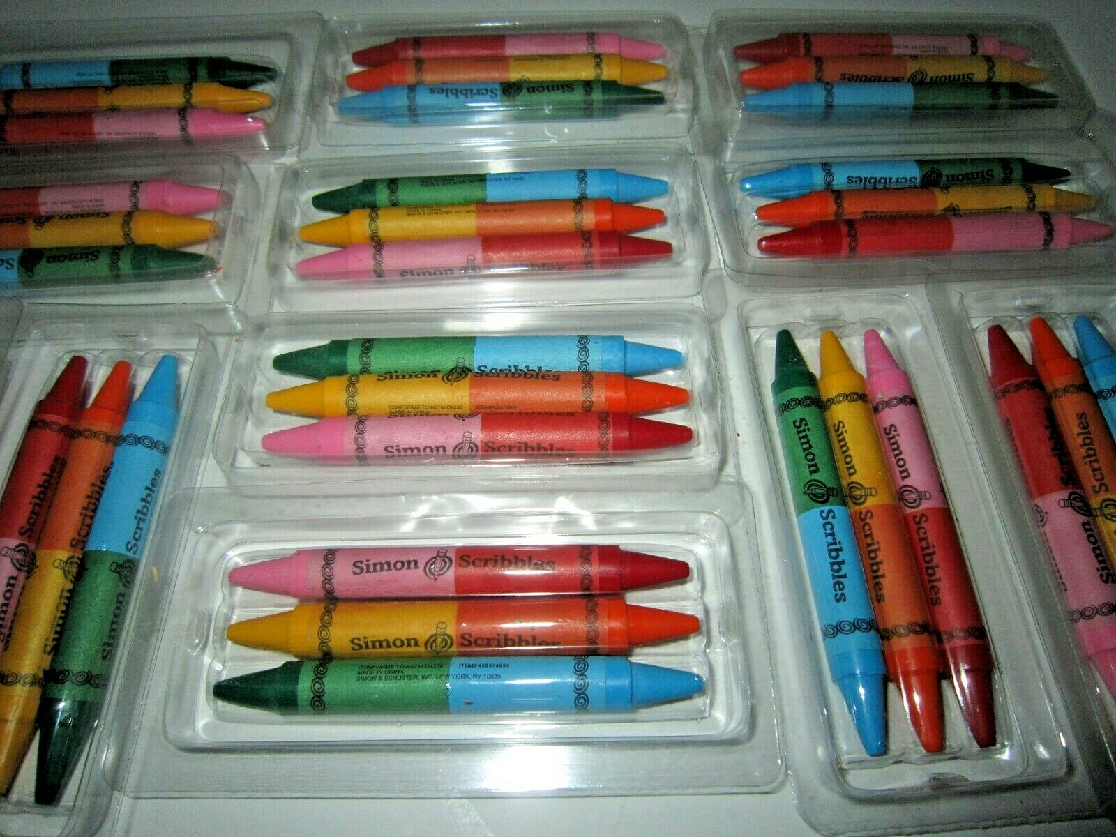 Simon Scribbles - New Double-Ended Kids Crayons Lot Of 45 Three Packs ...