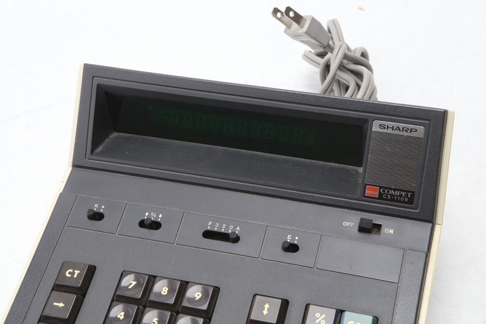 MID CENTURY Vintage 1977 Sharp Compet CS 1109 Desktop Desk Calculator Japan N13 | eBay