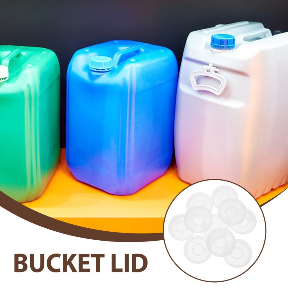 10 Pcs Plastic Screw Pail Lids for 20 25 L Paint Chemical Storage ...
