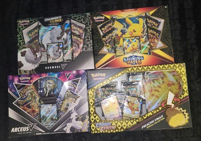Pokémon Pikachu VMAX & Shining Fates Collection Box & Arceus Figure Box ...
