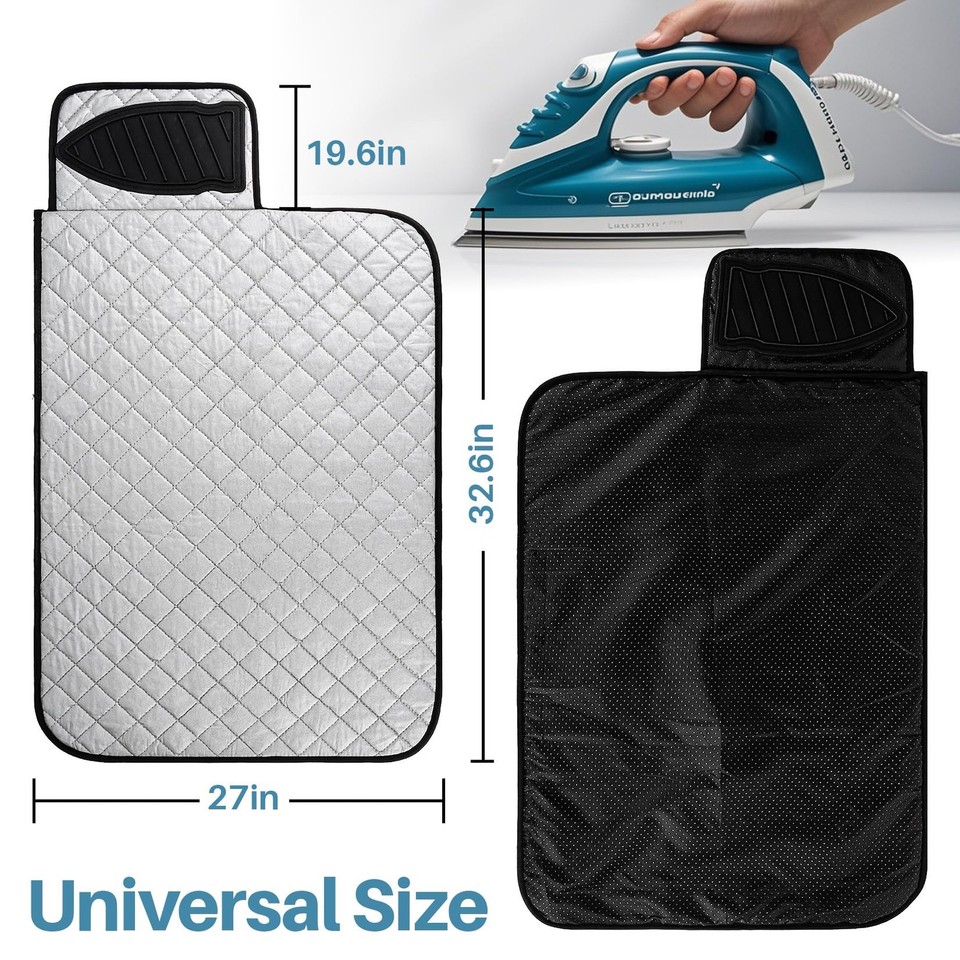 Magnetic Ironing Mat - Portable Ironing Board for Table Top, Home ...