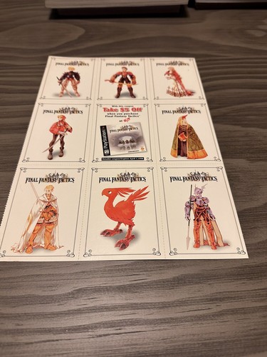 RARE VTG 90s Final Fantasy Tactics PS1 PlayStation Character Trading ...