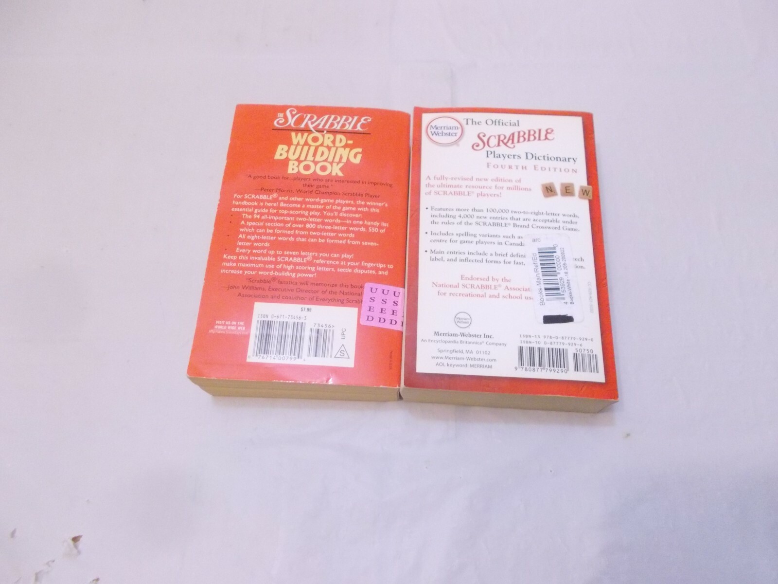 2 FOURTH EDITION THE SCRABBLE WORD BUILDING BOOK PLAYERS DICTIONARY ...