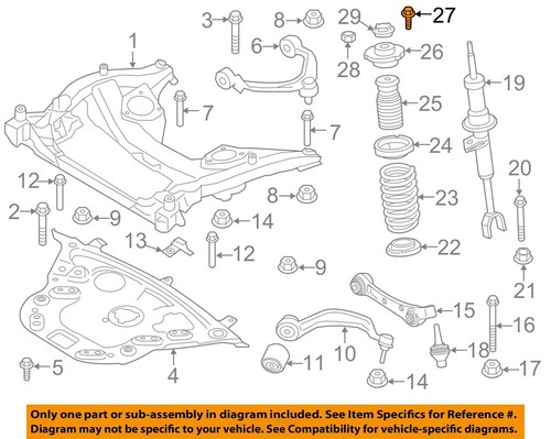 BMW OEM 09-15 750Li Front Suspension-Guide Support Bolt 31306795151 | eBay