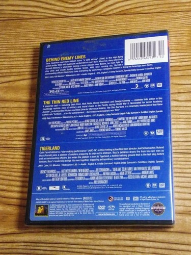 Behind Enemy Lines/Thin Red Line/Tigerland (DVD, 2012, 3-Disc Set) for ...