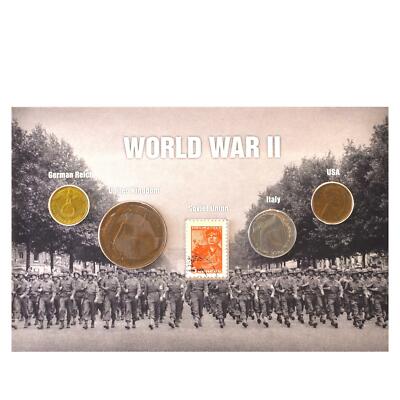World War II | 4 Coin Set and Soviet Postage Stamp | German Reich| 1939 ...