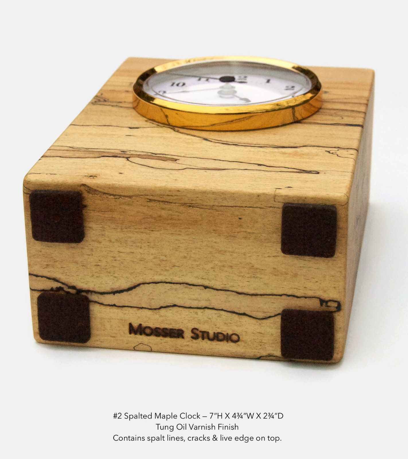 Spalted Maple Wood Clock with 3" Diameter Quartz Movement | eBay