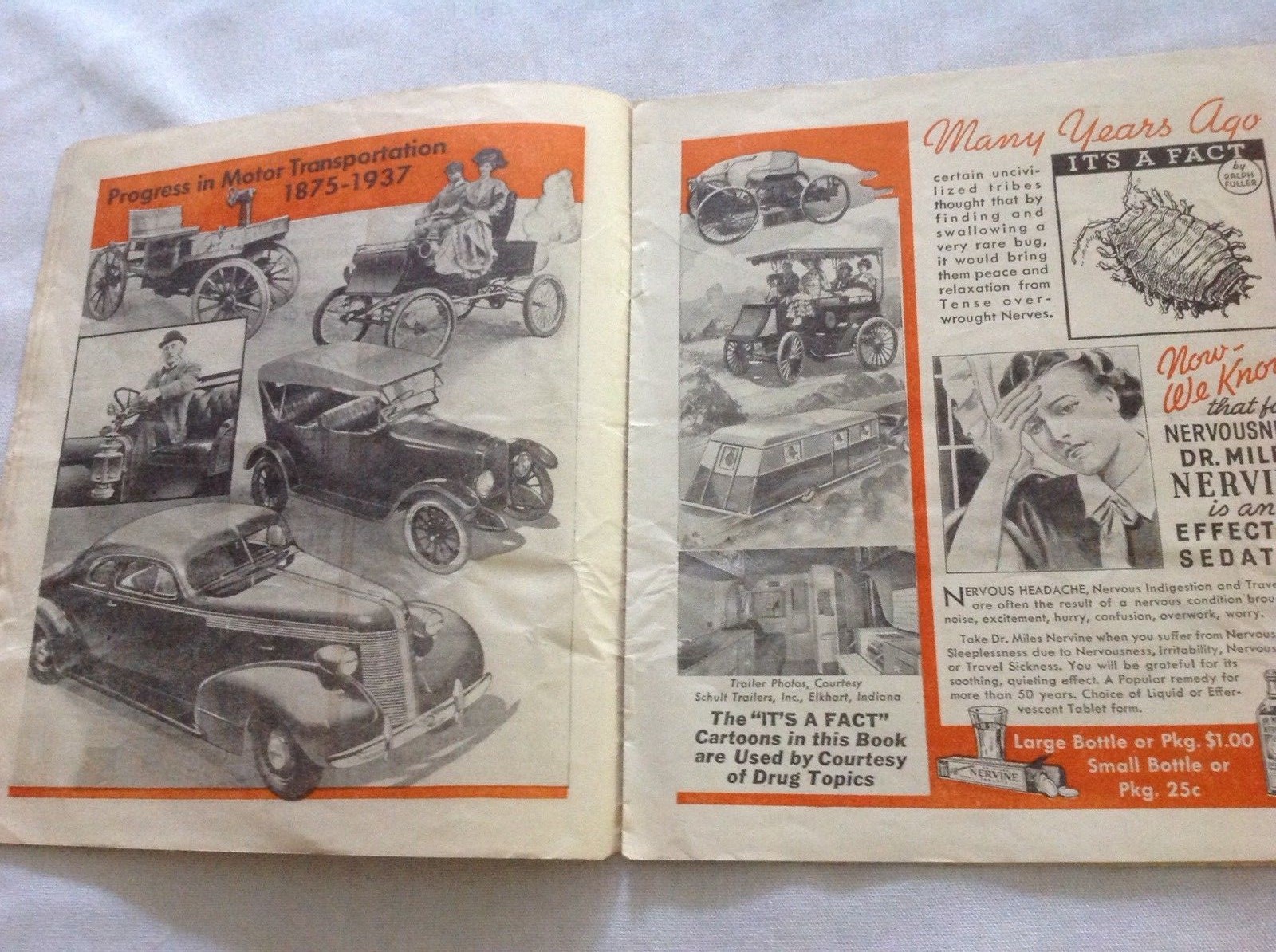 1937 Progress In Transportation By Miles Laboratories, Elkhart, Indiana ...