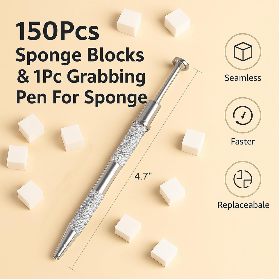 150PCS Nail Sponges for Ombre Nail Art with 1 Grab Pen – Gradient Nail ...