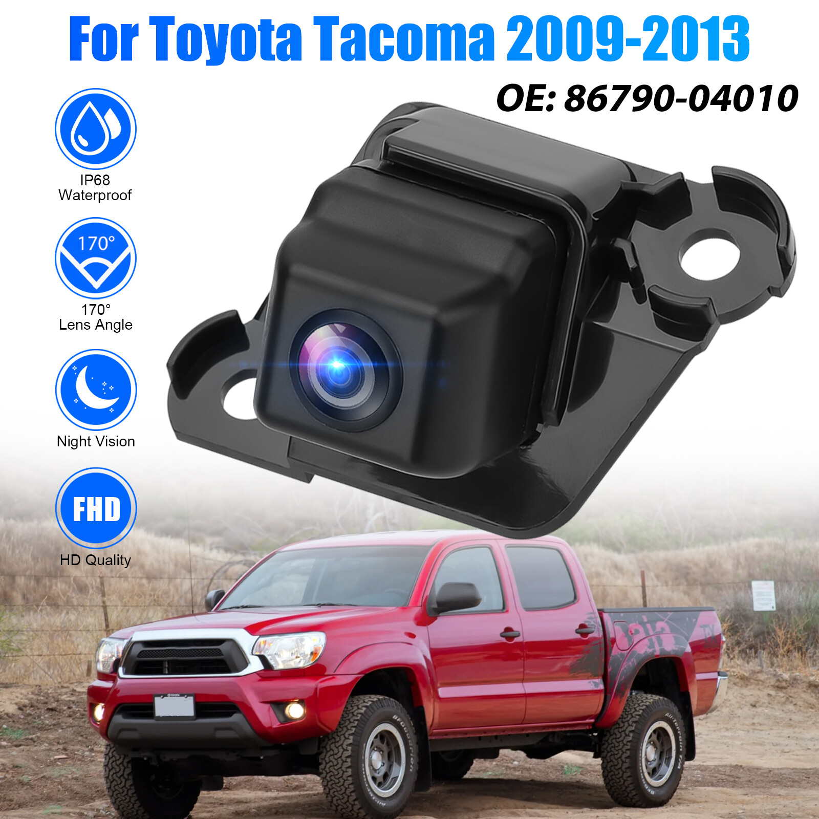 HD Rear View Backup Parking Camera IP68 86790-04040 For Toyota Tacoma ...