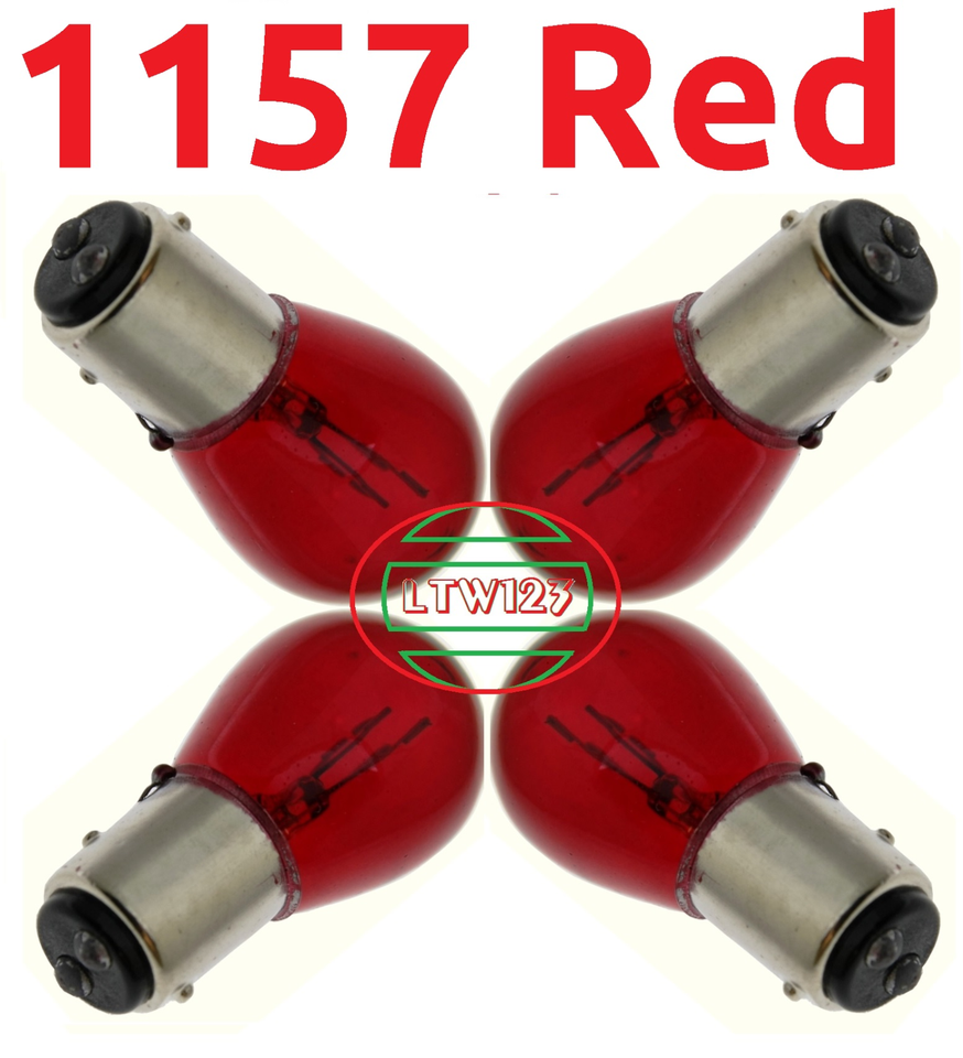 1157 RED LED Bulb 12V Repl 1034 2057 2357 3496 1016 7528 1178 ...