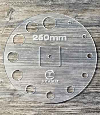 250mm acrylic clock router template laser cut (woodworking craft) | eBay UK