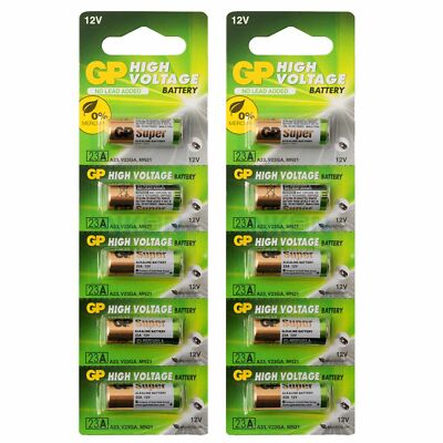 10 GP 23AE 21/23 A23 23A 23GA MN21 12v alkaline battery EXP. 2027 | eBay