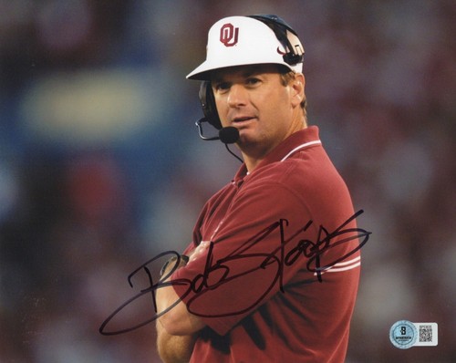 Bob Stoops NATIONAL CHAMPION Autographed Signed OKLAHOMA SOONERS 8x10 ...