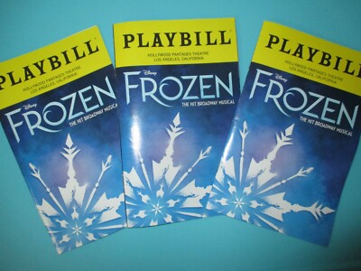 Disney FROZEN PLAYBILL Opening Night Pantages Theater Broadway Musical ...