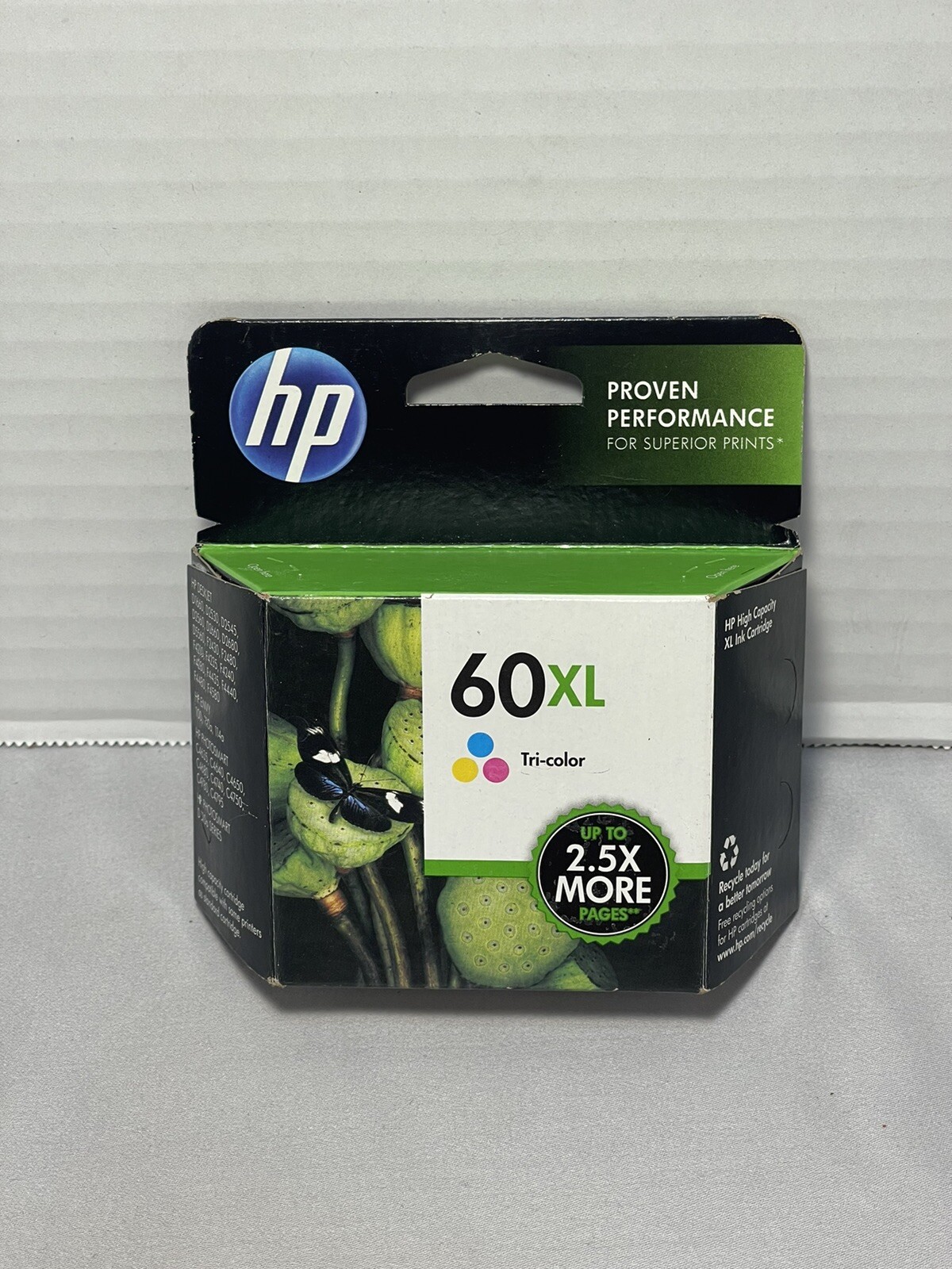 HP 60XL High Yield TRI Color Original Ink Cartridge Unopened Expired ...