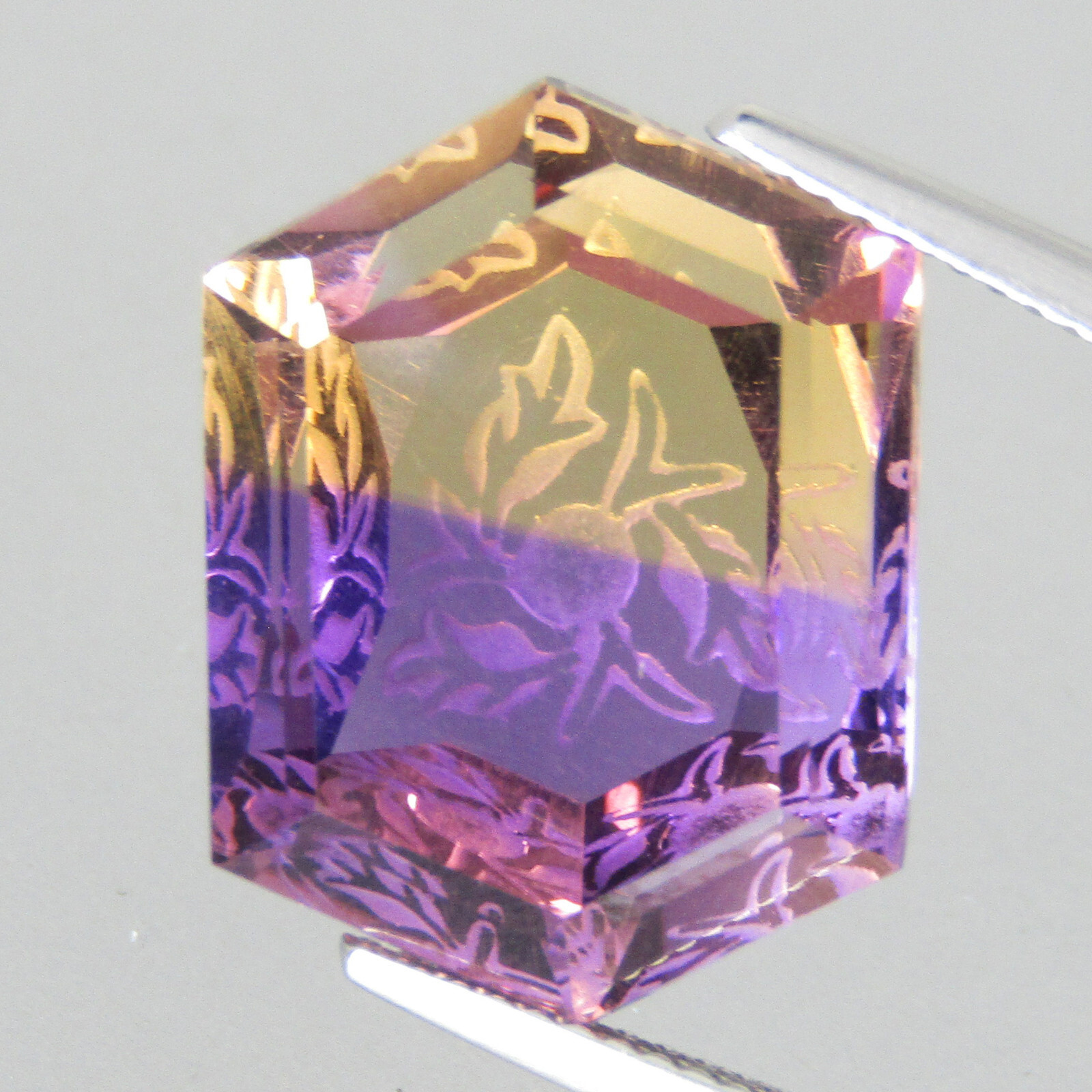 18.58Cts Glorious Natural Bolivian Ametrine Fancy Hexagon Cut ...