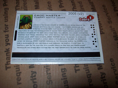 GI Joe Filecard (2005) - CROC MASTER v2 - See Description | eBay