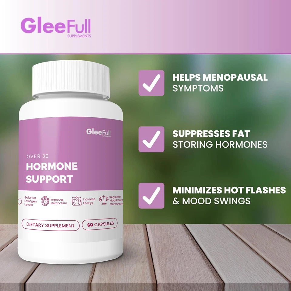 GleeFull Over 30 Hormone Support - Menopause Supplements for Women - Hormone | eBay