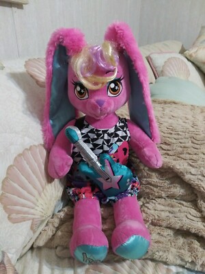 Build a bear ~ Honey Girls HG Risa Pink Rock Star Bunny with guitar 20 ...