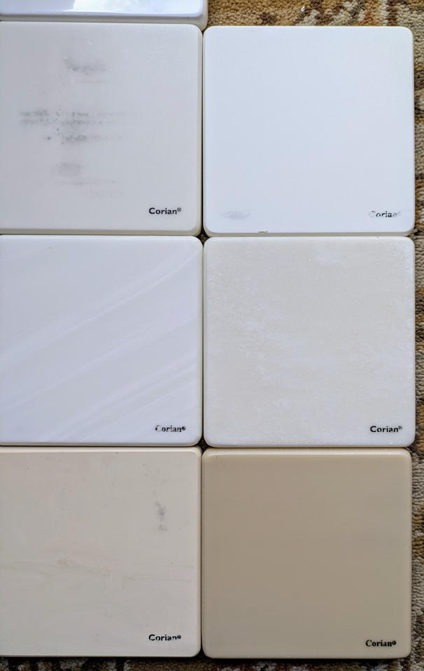 (10) 4x4" Corian Solid Surface Material Samples in Assorted Neutral Colors | eBay