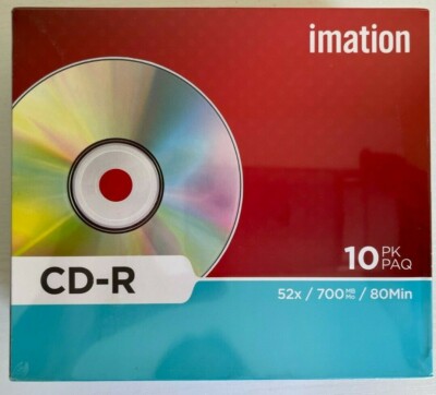 Imation CD-R Blank CD Discs 52x/700MB/80min 10pack w/Cases | eBay