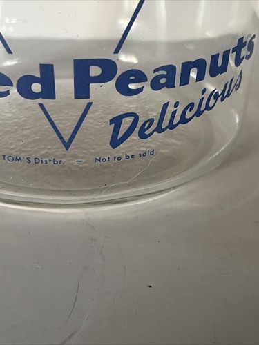 Vintage LARGE 1950s TOM's Toasted Peanuts Store Display Jar w/lid | eBay