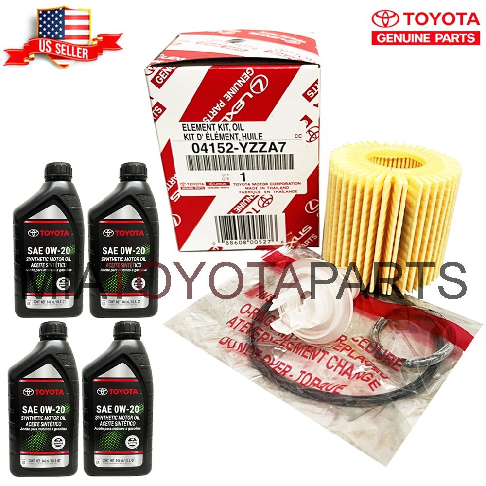 4 Pk Toyota Scion 2012 iQ OEM Motor Oil SAE 0W-20 Engine Oil Filter ...