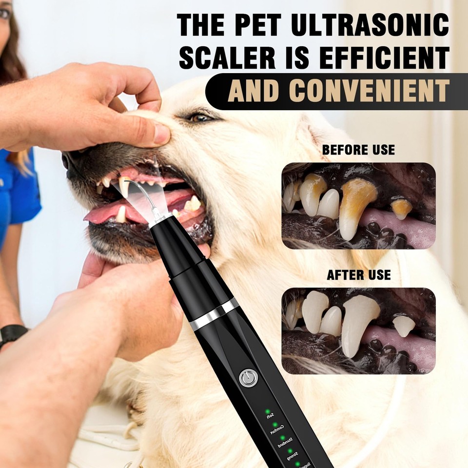 Ultrasonic Tooth Cleaner for Dogs, Dog Teeth Plaque Remover Pets Dental ...